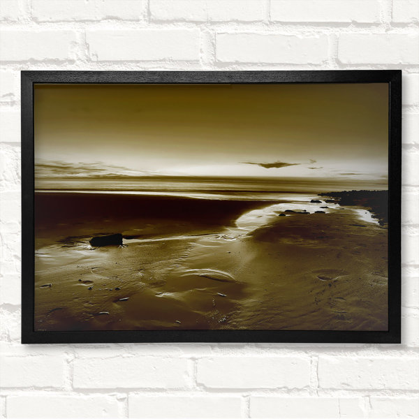 Highland Dunes Calming Olive Ocean Framed Print | Wayfair.co.uk