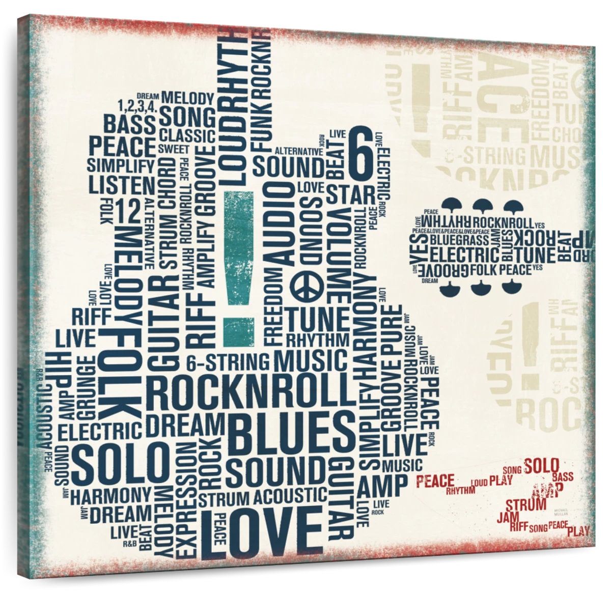 Trinx Type Guitar Square | Wayfair