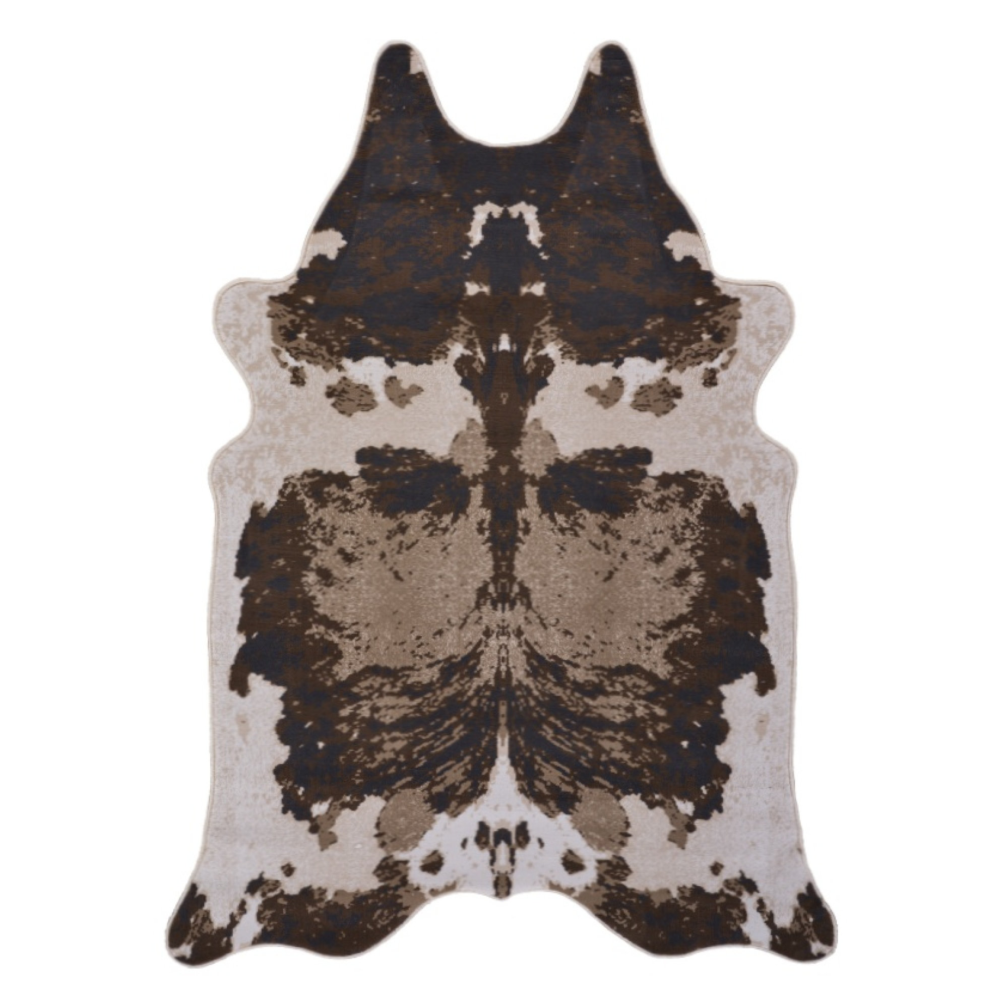 Foundry Select Rustic Elegance Polyester Cowhide Rug Boho & Farmhouse ...