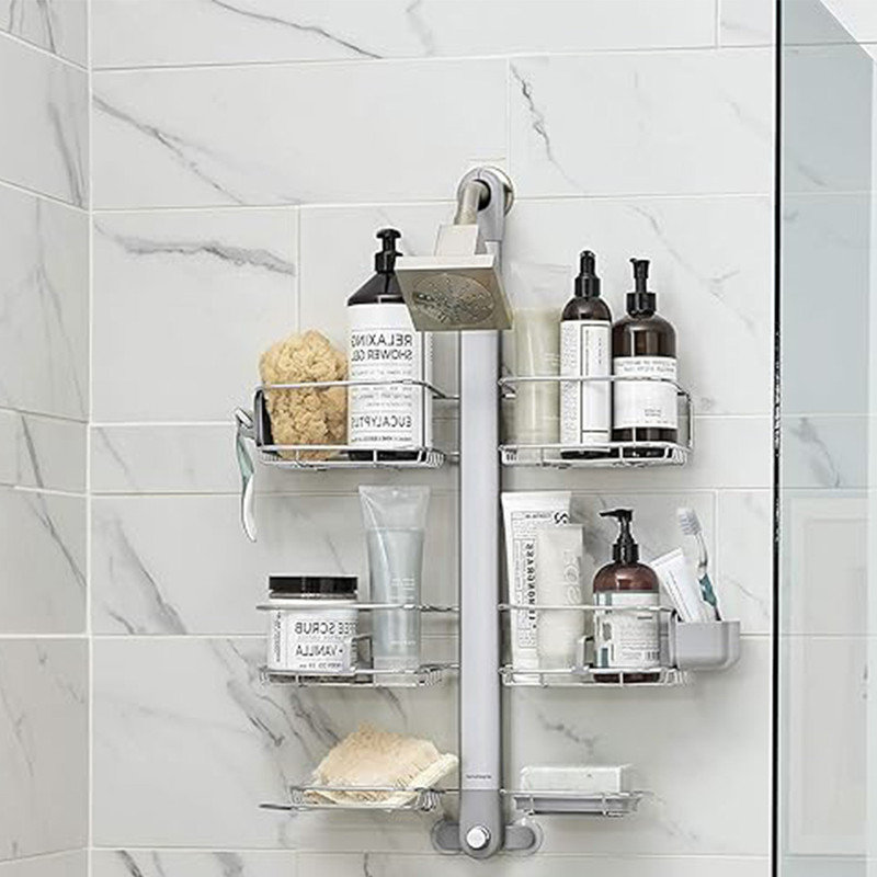 Rebrilliant Adjustable and Extendable Shower Caddy, Stainless Steel and ...