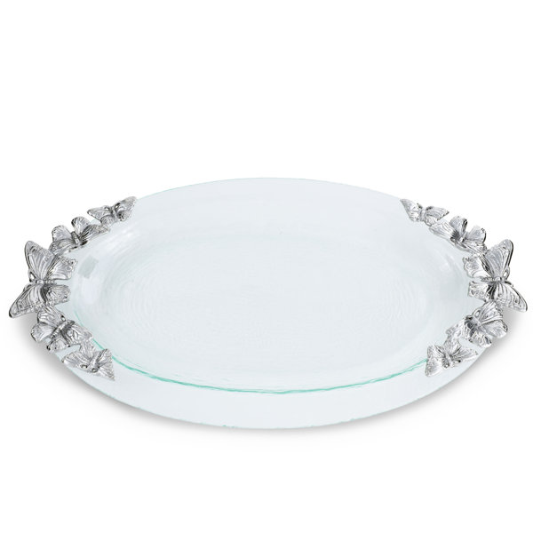 Arthur Court Designs Butterfly Glass Platter | Wayfair
