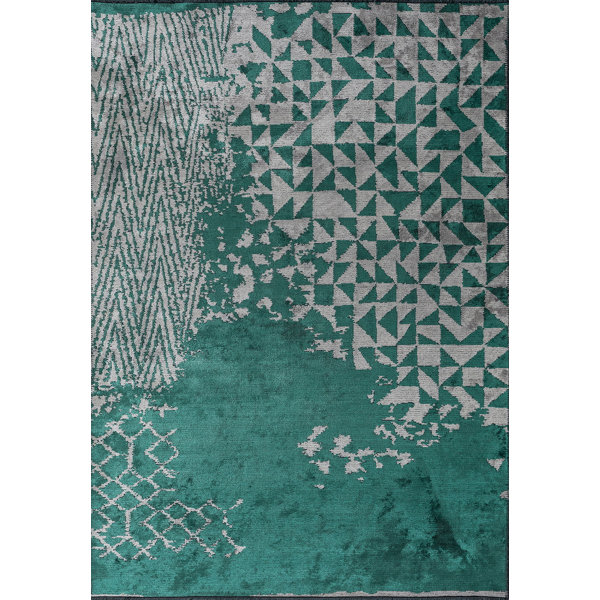 Lofy Coral Cotton Geometric Rug | Wayfair
