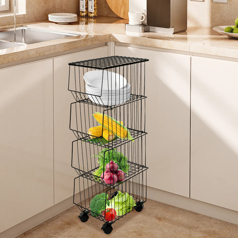 Rebrilliant 4-Layer Detachable Fruit and Vegetable Storage Rack with ...