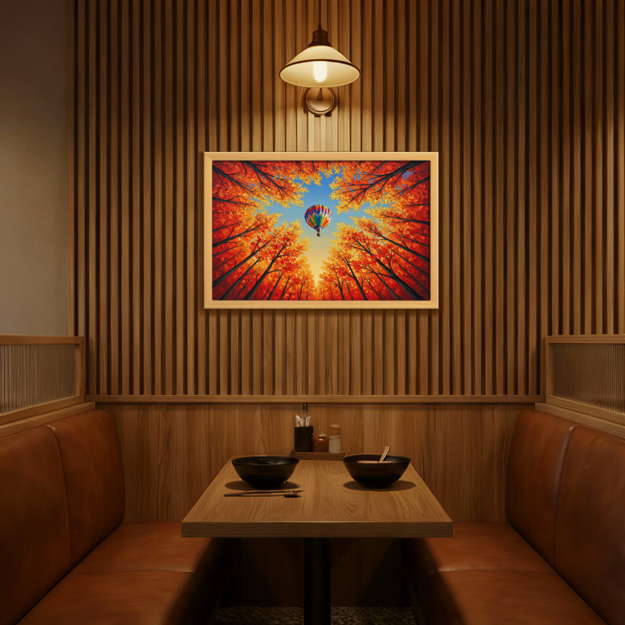 Winston Porter Landscape & Nature Autumn Trees Hot Air Balloon Sky View ...