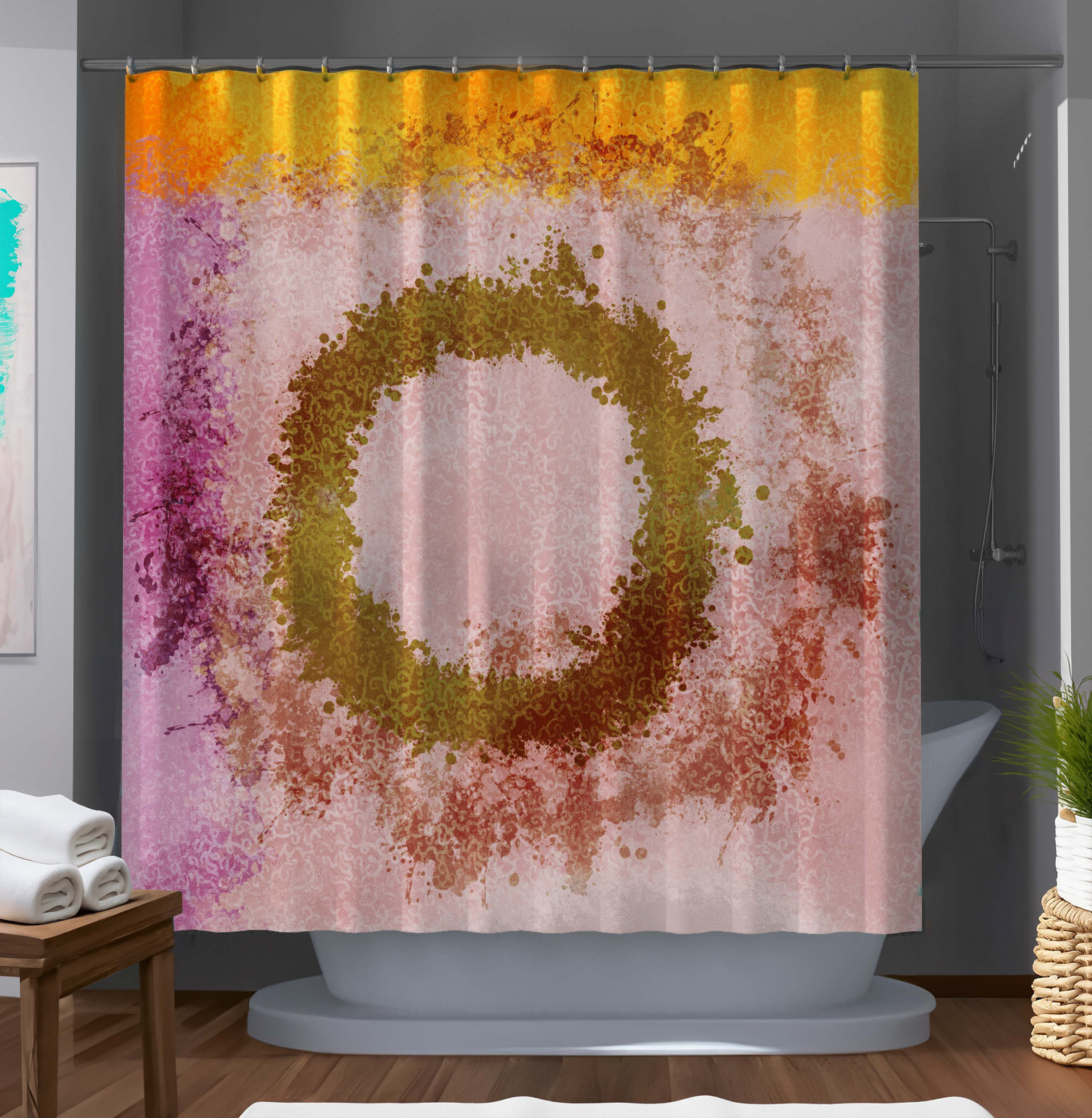East Urban Home Koreem Abstract Shower Curtain | Wayfair