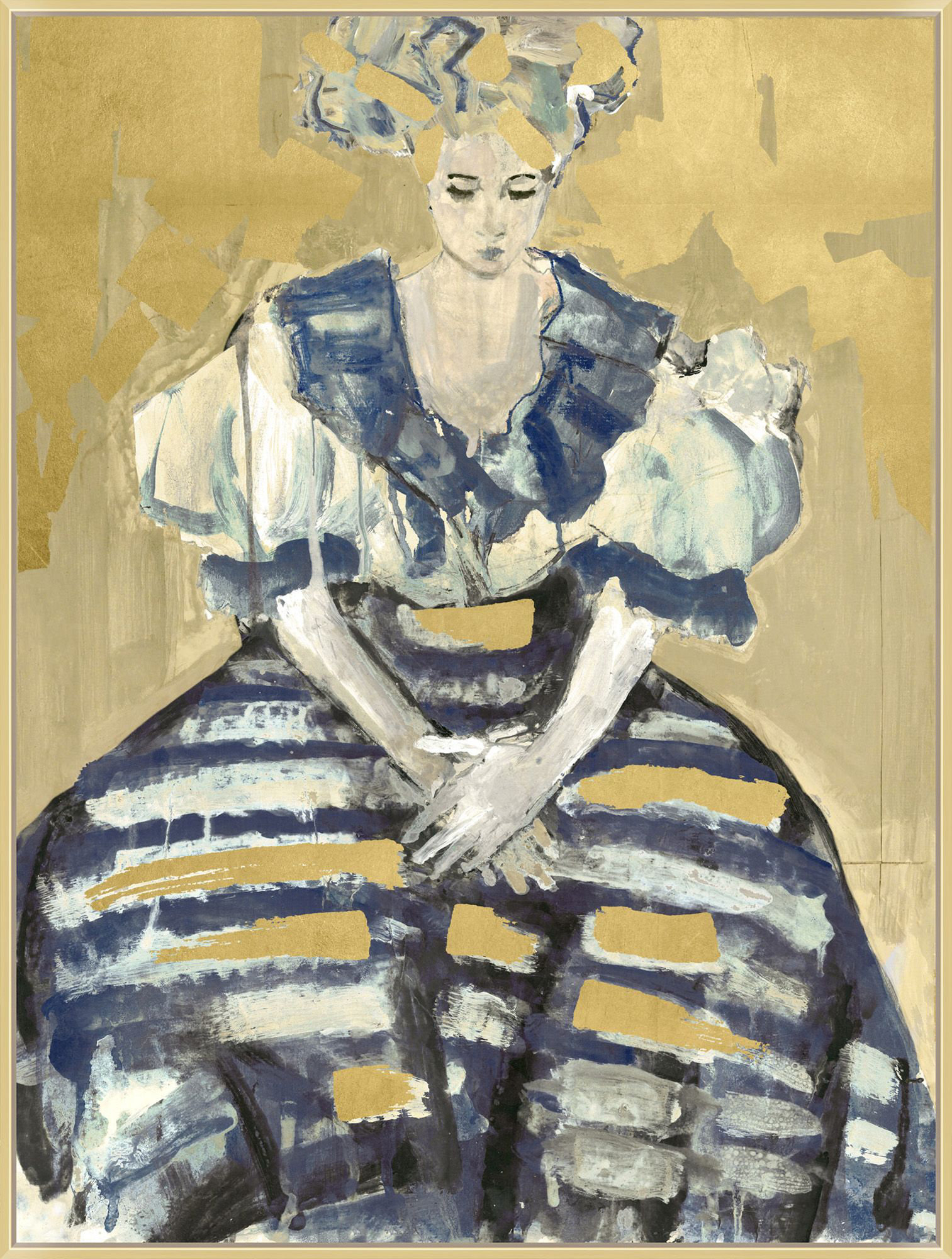 Wendover Art Group Lady in Stripes | Wayfair