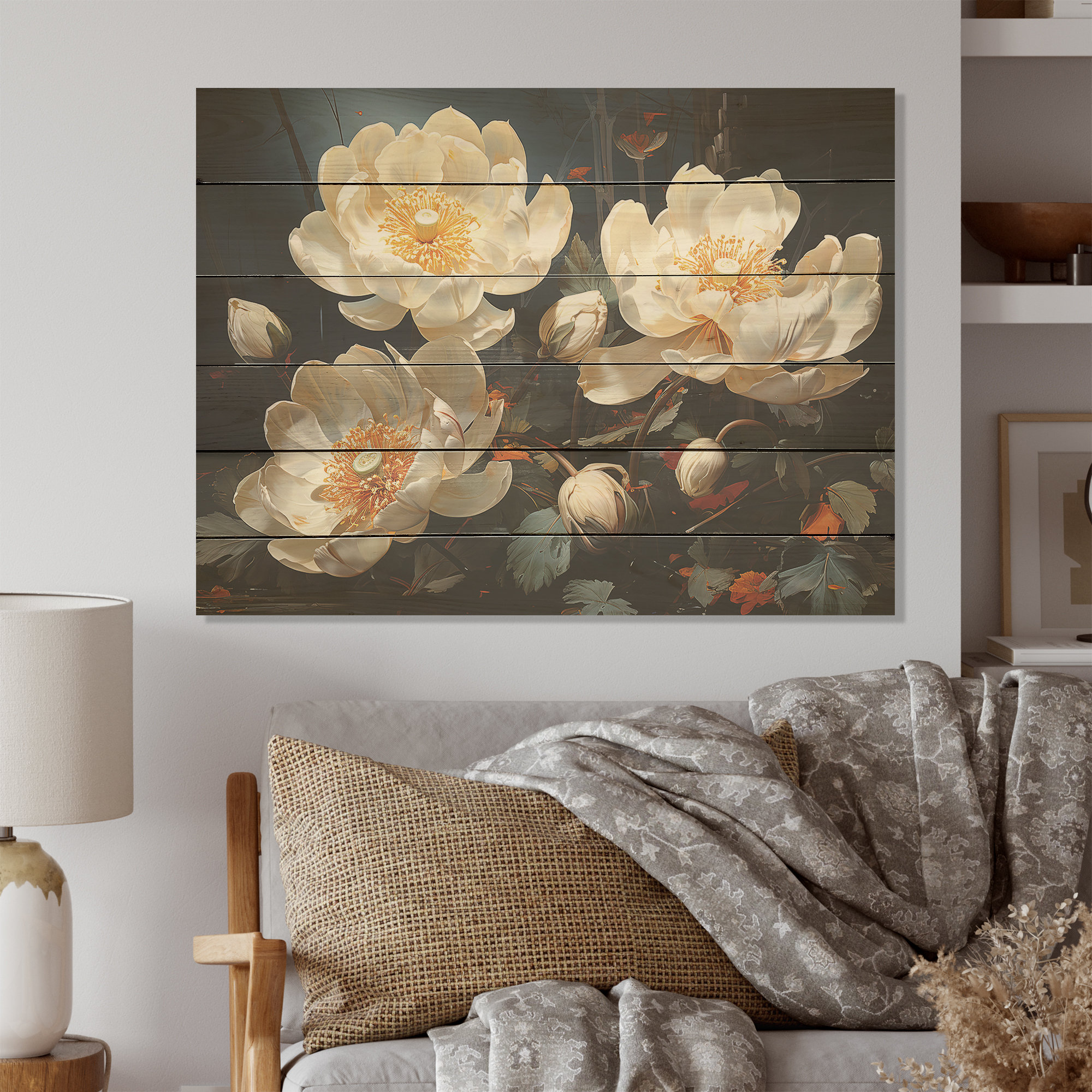 Winston Porter Sacred Lotus Dreams - Lotus Wood Wall Art On Natural ...