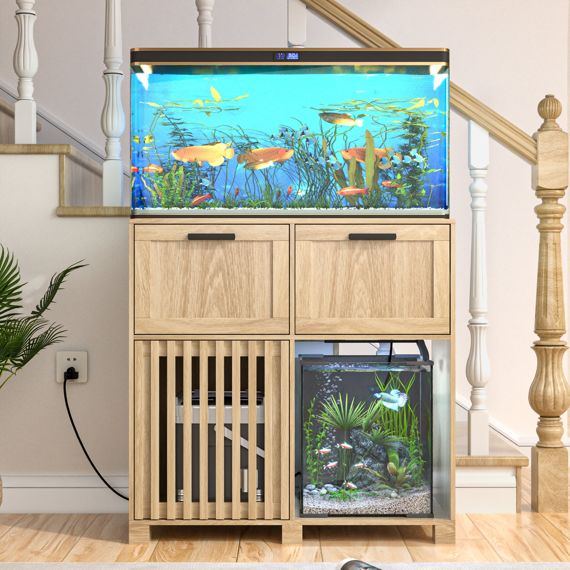 Archie & Oscar™ 20-30 Gallon Aquarium Stand With Power Outlet, Fish ...
