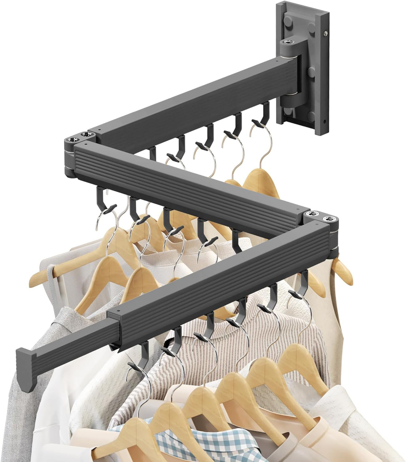 Rebrilliant Metal Wall-Mounted Drying Rack | Wayfair