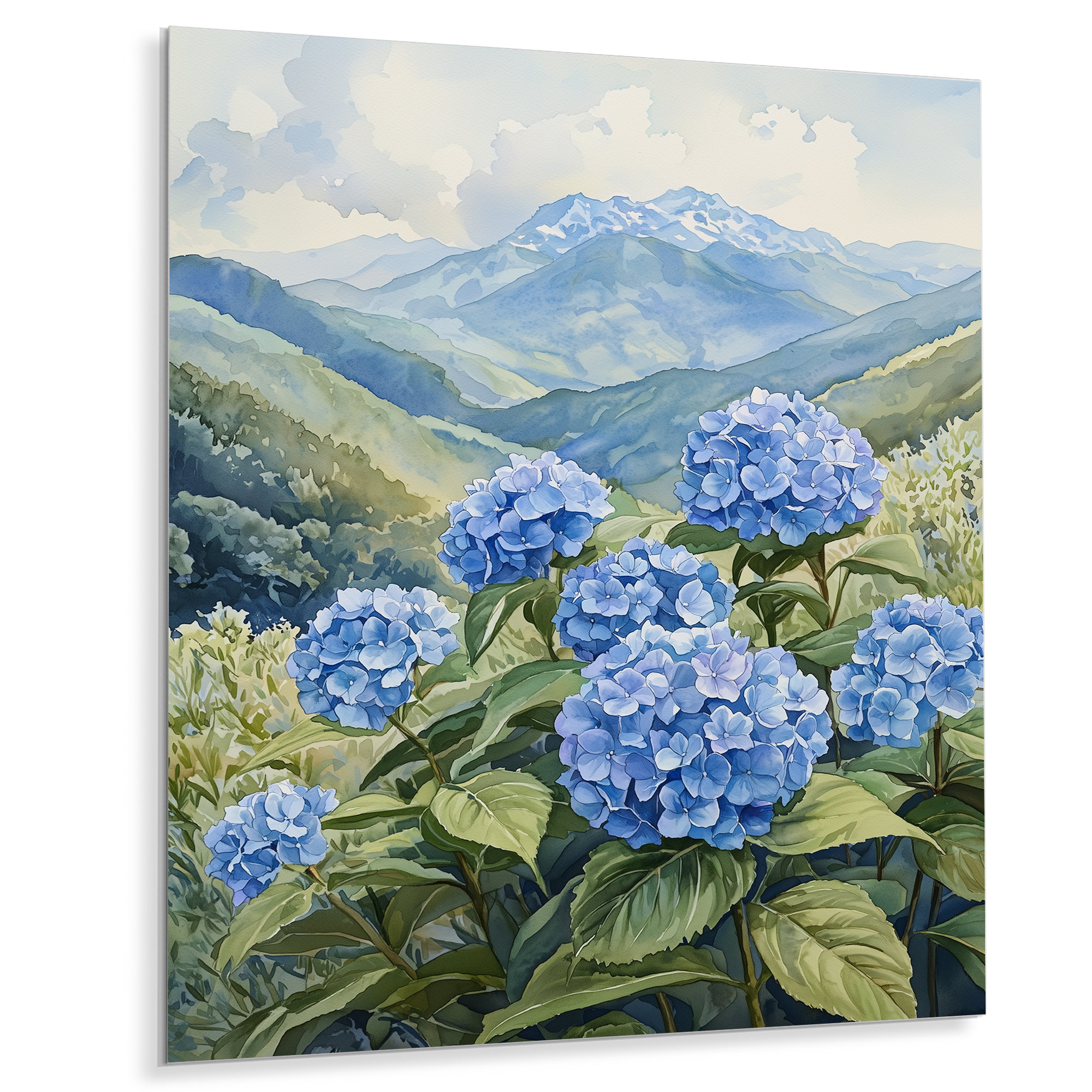 Millwood Pines Hydrangeas In The Mountain Meadow I - Hydrangea Metal ...