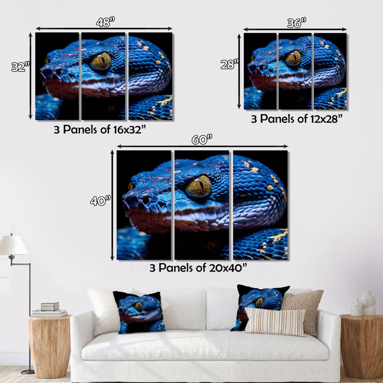 Latitude Run® Blue Anaconda Snake Wildlife Photography - Animals Snake ...