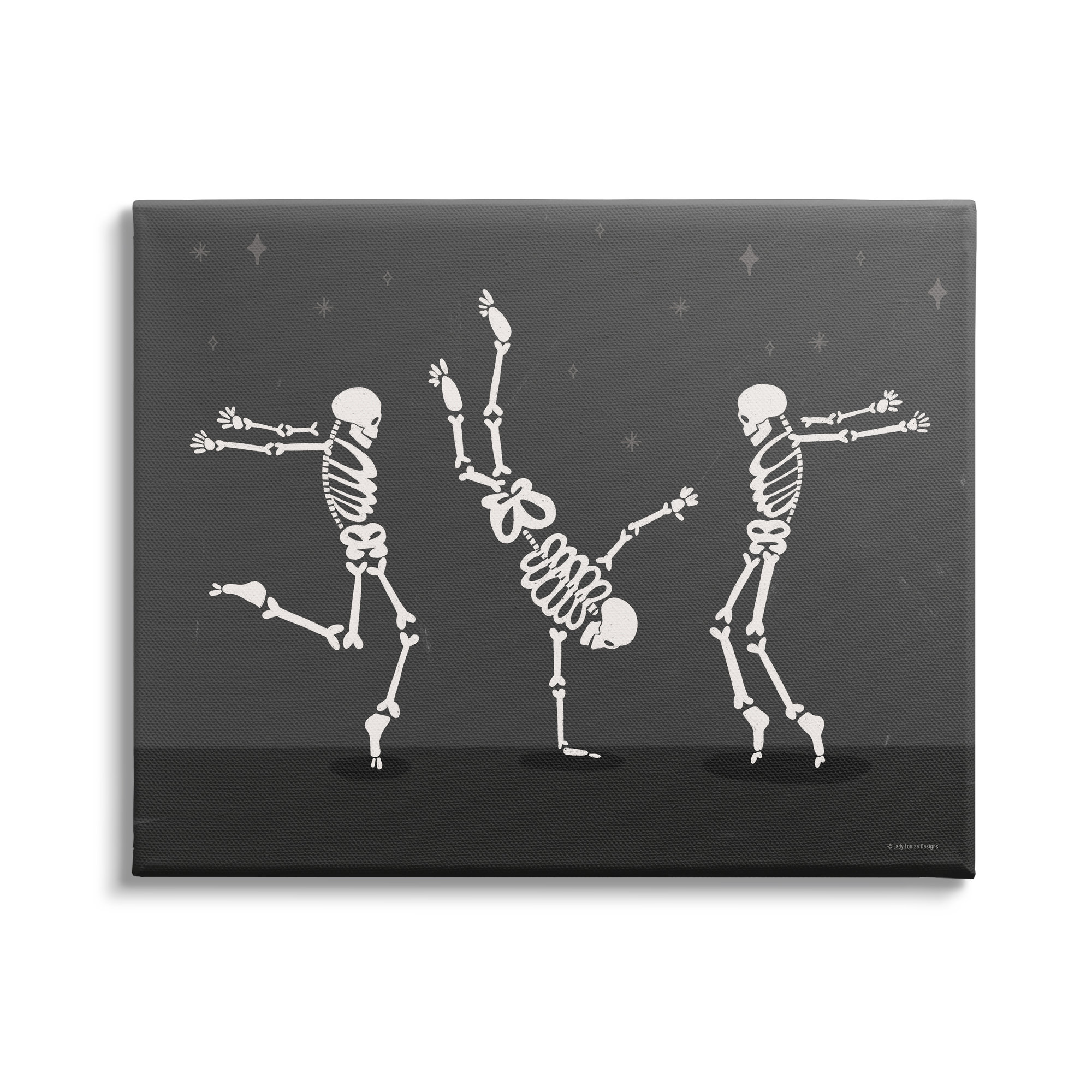 Winston Porter Three Dancing Skeletons Canvas Wall Art Design By Lady ...