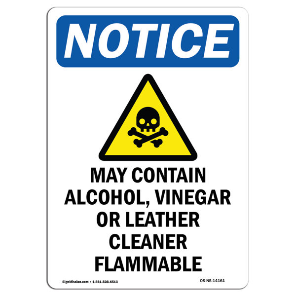 SignMission May Contain Alcohol Sign with Symbol | Wayfair