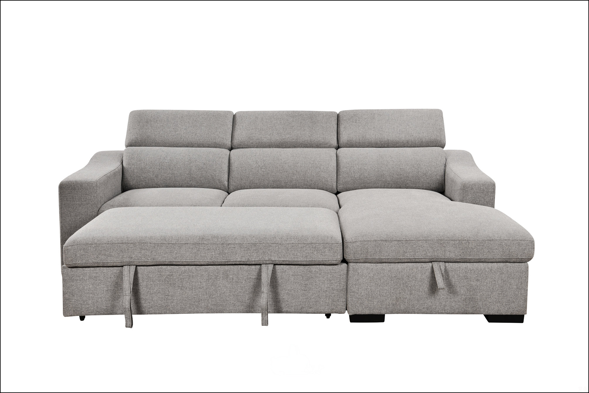 Hokku Designs 103'' Inch Convertible Sectional Sofa With Storage Chaise ...