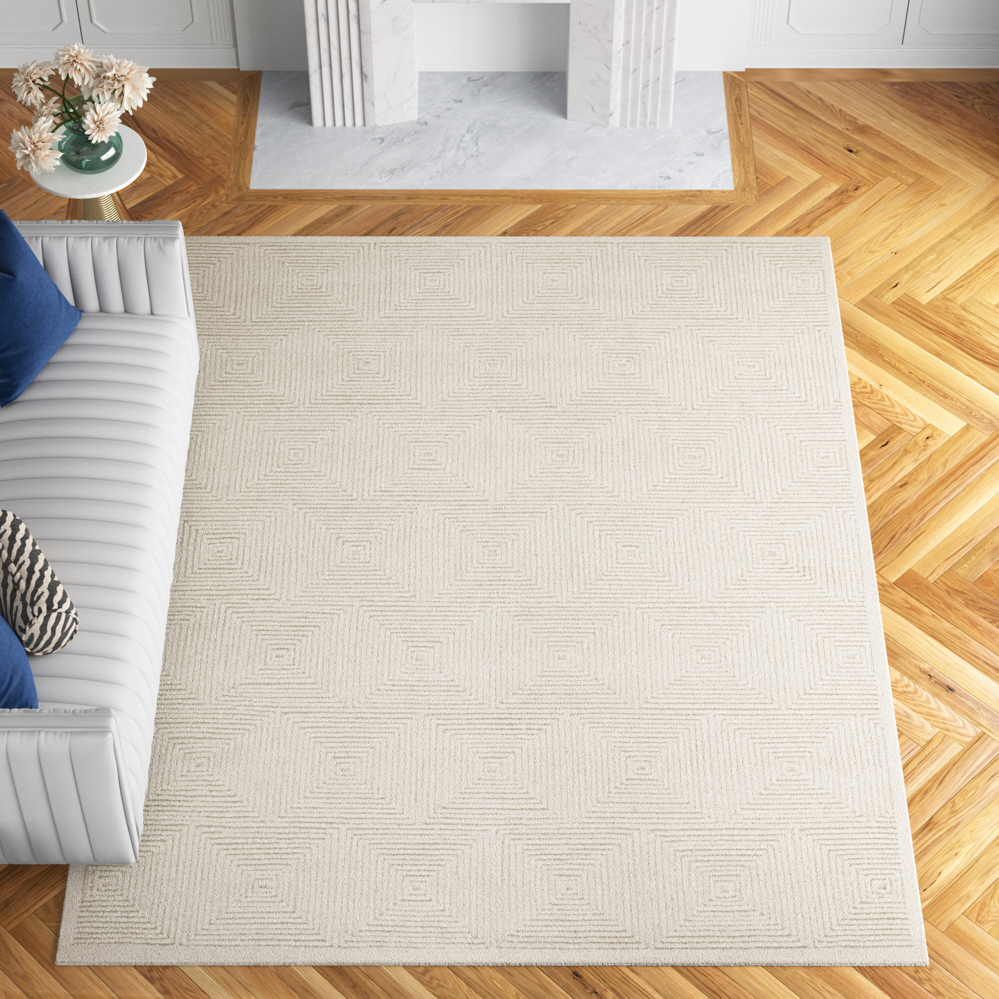 Etta Avenue™ Hattie Hand Tufted Geometric Indoor Rug & Reviews | Wayfair