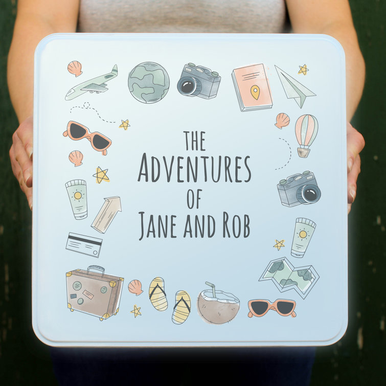 East Urban Home Joyan Personalised Keepsake Box, Travel And Adventure ...