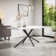 Metro Lane Datilus Dining Table Modern Effect Table Top w Black Legs ...