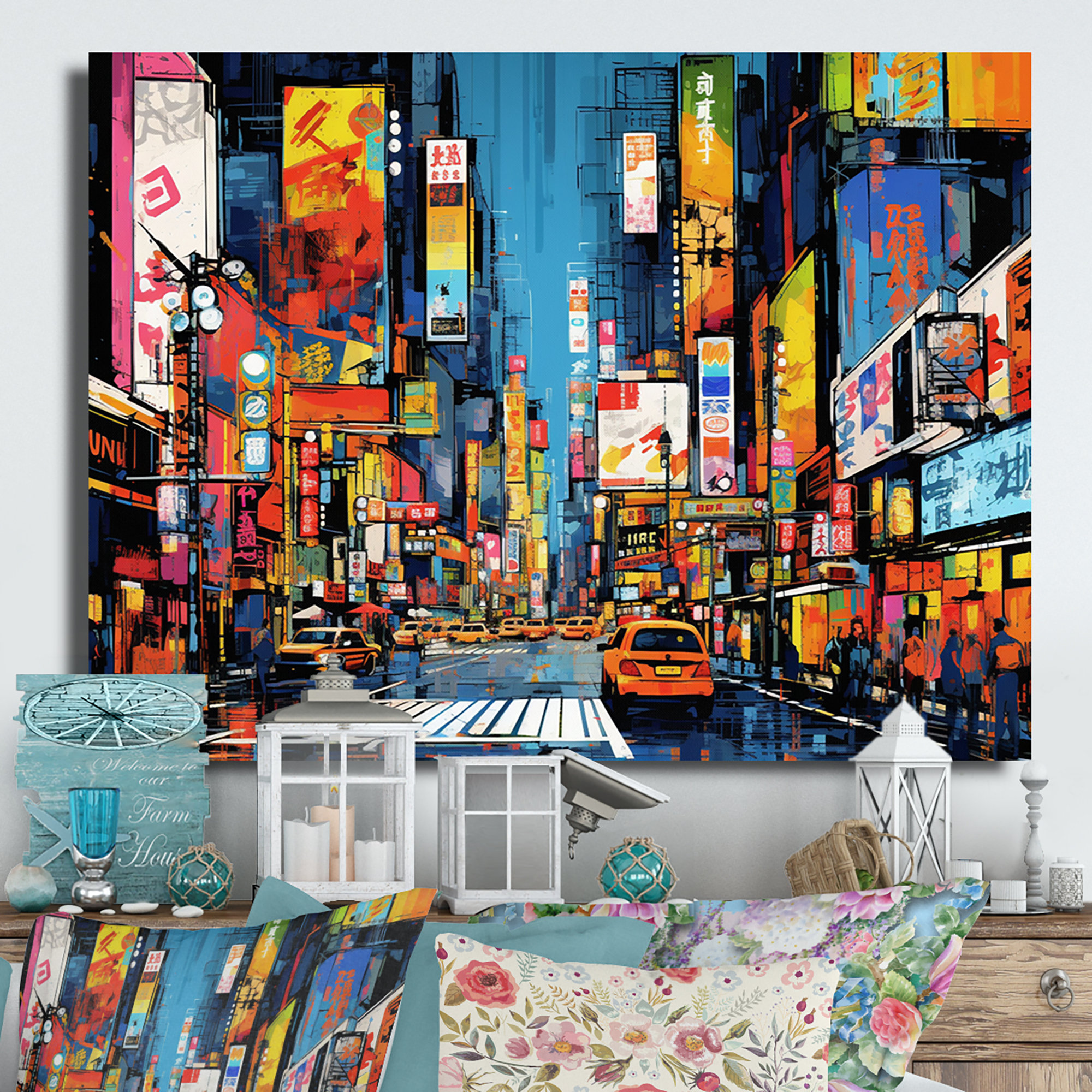 Red Barrel Studio® Colorful City Tokyo Popart II - Tokyo Print on Metal ...