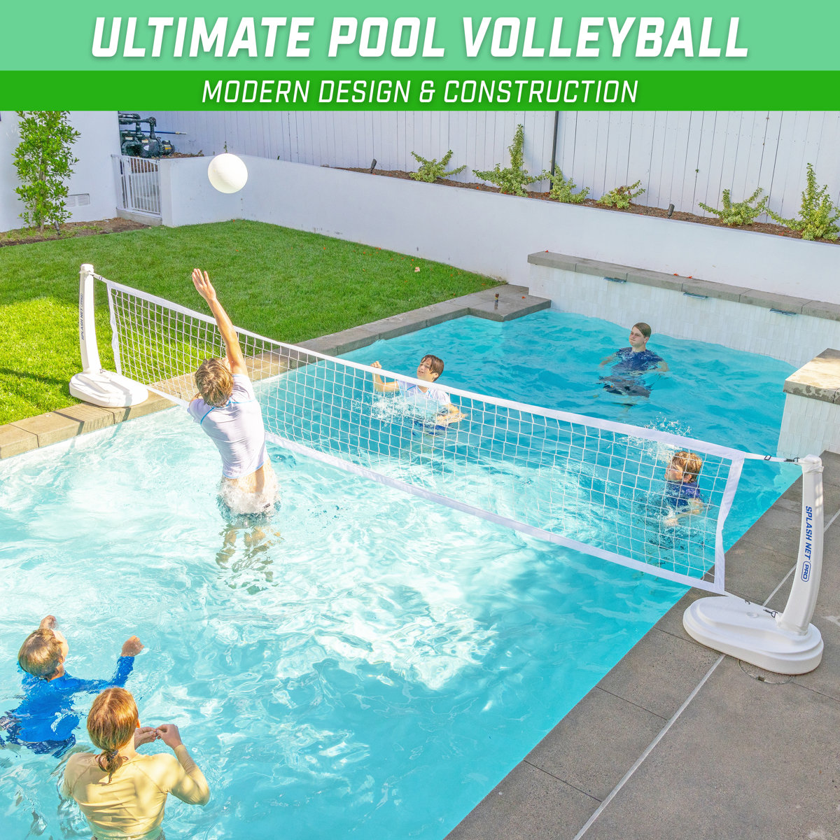 GoSports Splash Net PRO Pool Volleyball Game Set - Includes 2 Water ...
