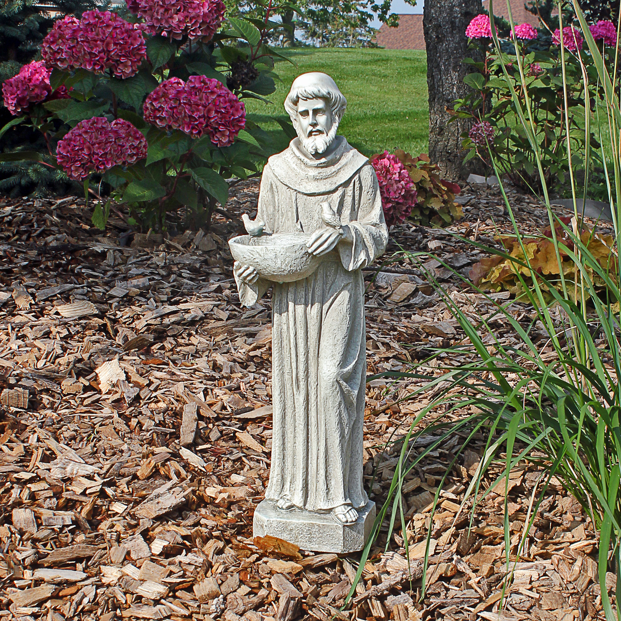 Design Toscano Statue Saint François le nourrisseur de la nature et ...