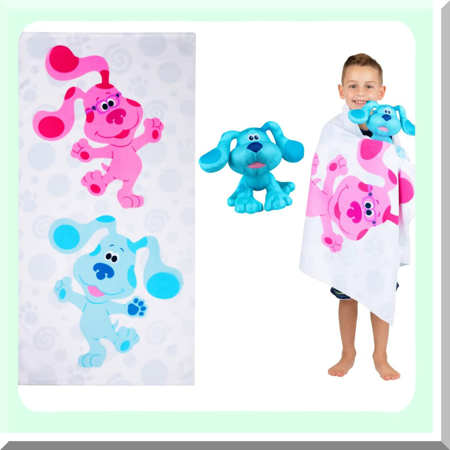 Latitude Run® Blues Clues Kids Super Soft Bath & Beach Scrubby Toy and ...