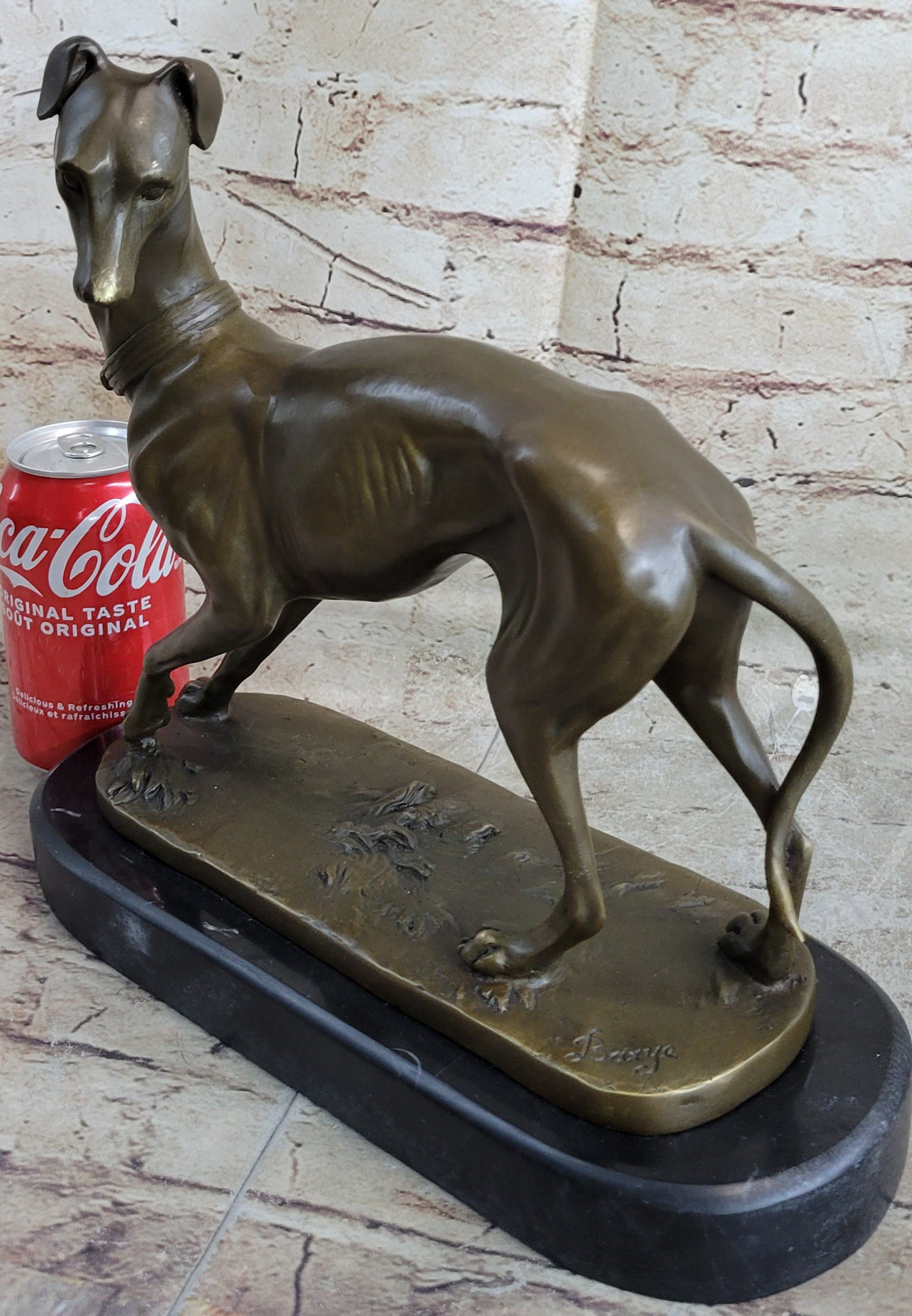 Red Barrel Studio® Handmade Large Bronze Of A Whippet Greyhound Dog ...