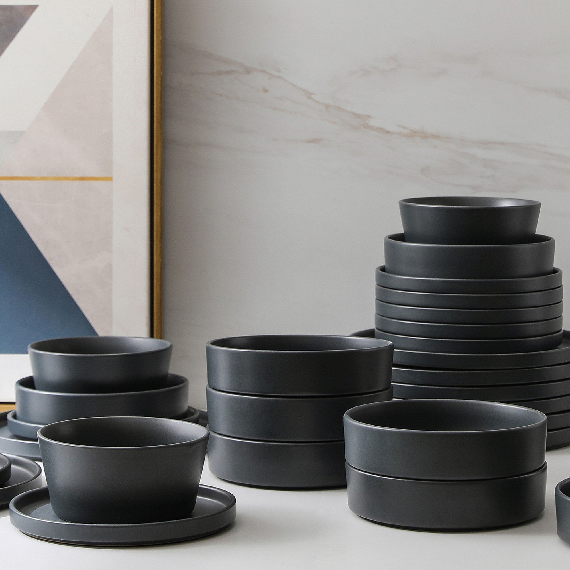 Stone Lain Celina 16-Piece Dinnerware Set Stoneware & Reviews | Wayfair