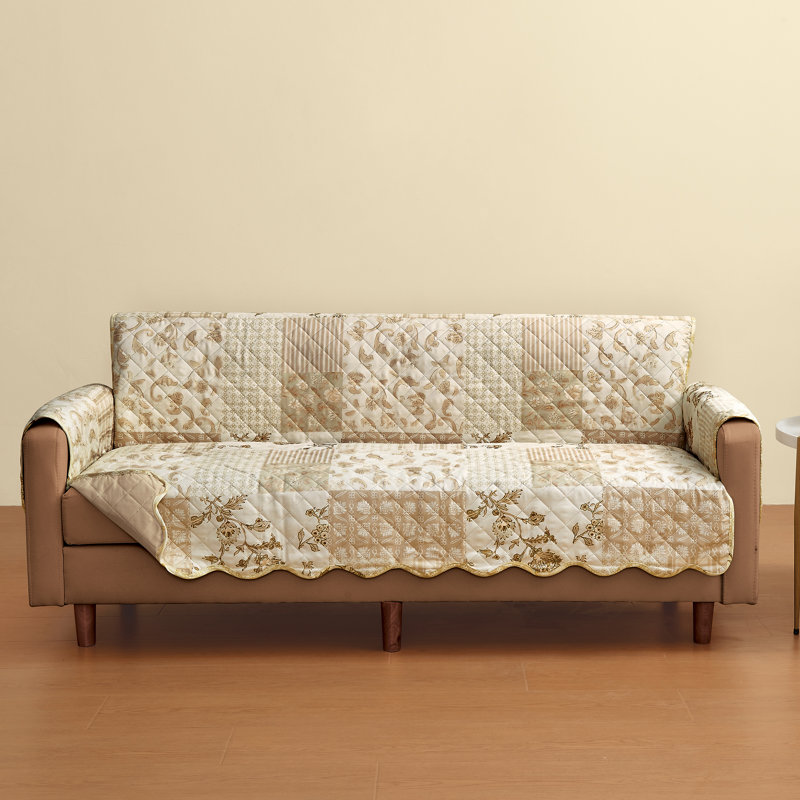 August Grove® Garden Floral Patchwork Scalloped Edge Furniture ...