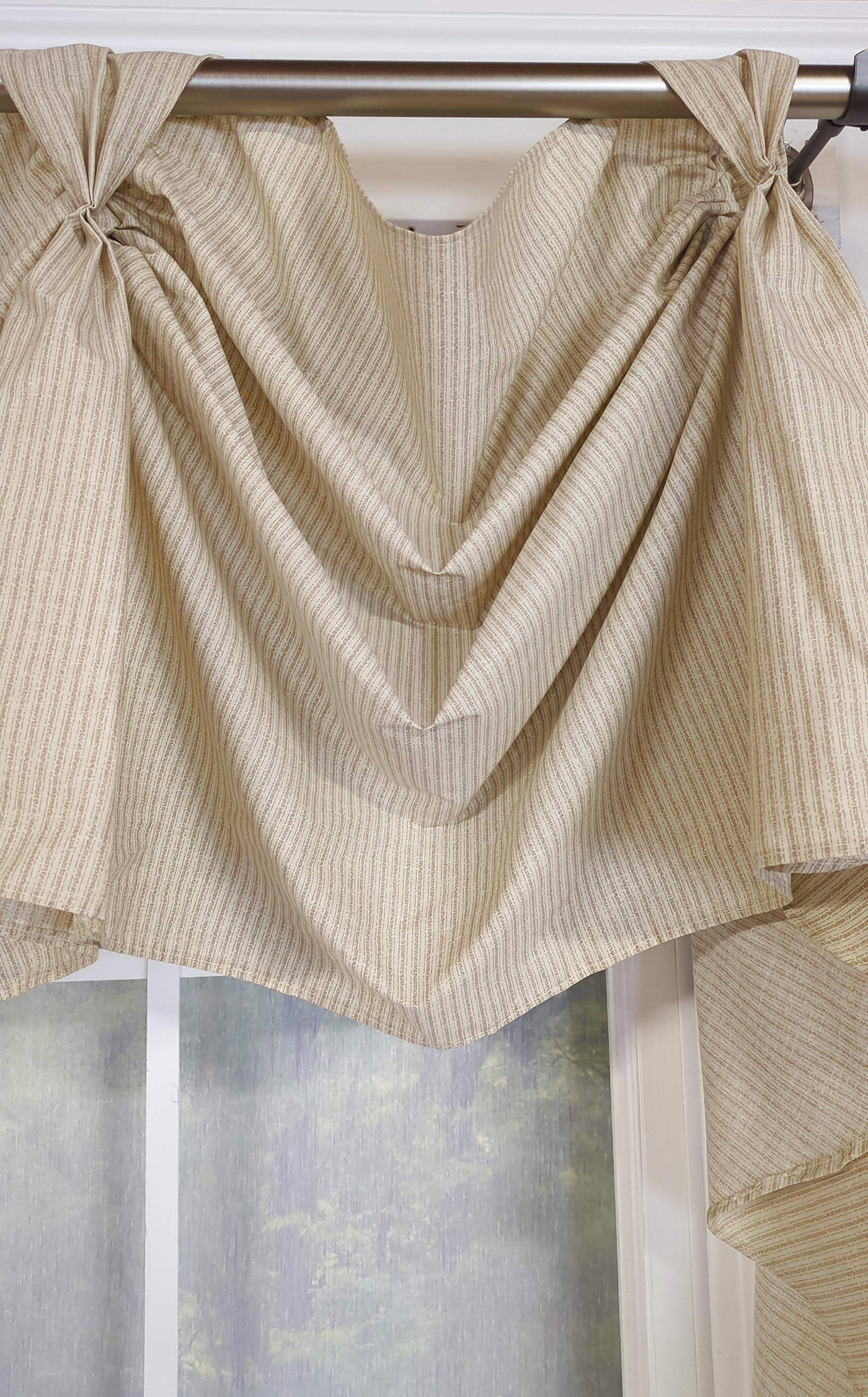 Gracie Oaks Pin Stripe 3-S Swag | Wayfair