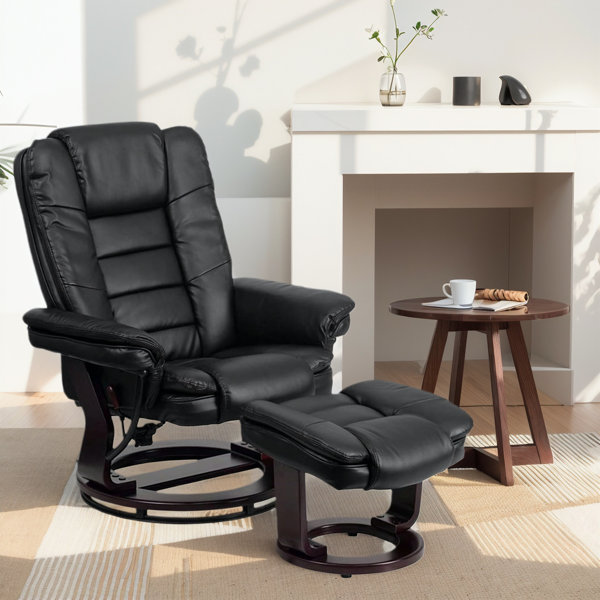 Winston Porter Shebeen Swivel Recliner with Ottoman & Reviews | Wayfair