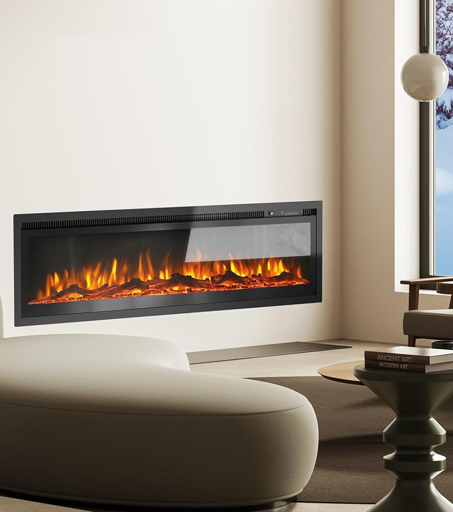 Ivy Bronx Swoyersville Ivy Bronx Electric Fireplace With Log and ...