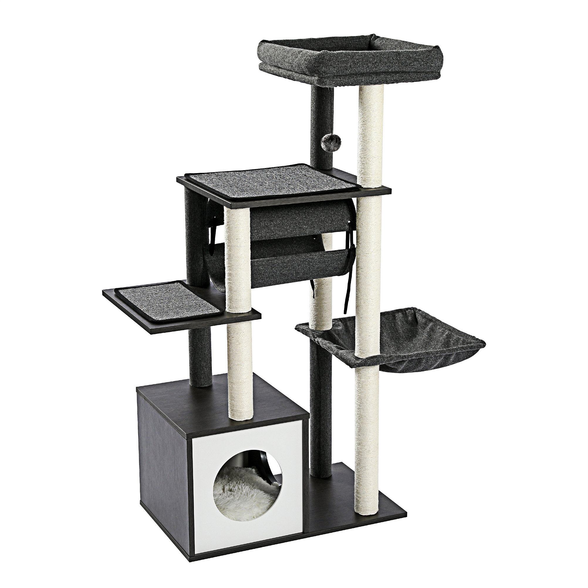 George Oliver Cool Luxury Tunnel Modern Cat Tree | Wayfair