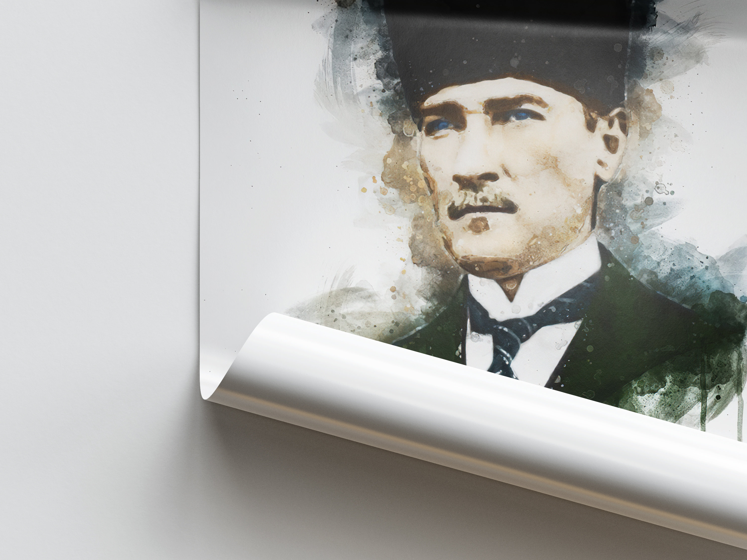 Ebern Designs Ataturk Art, Watercolor Poster, Atatürk Canvas Art ...