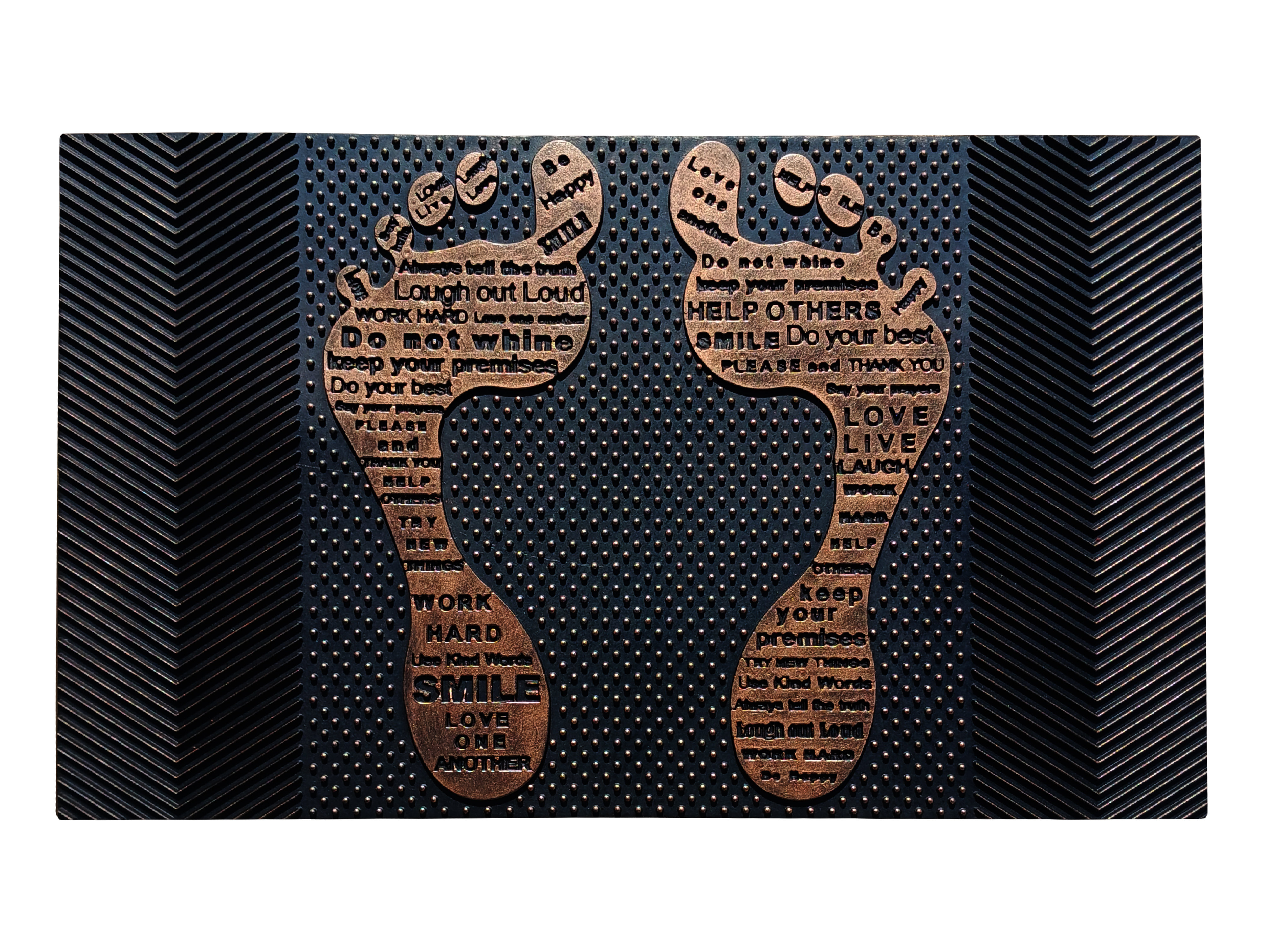 17 Stories First Impression Natural Rubber Pin Non-Slip Welcome Doormat ...