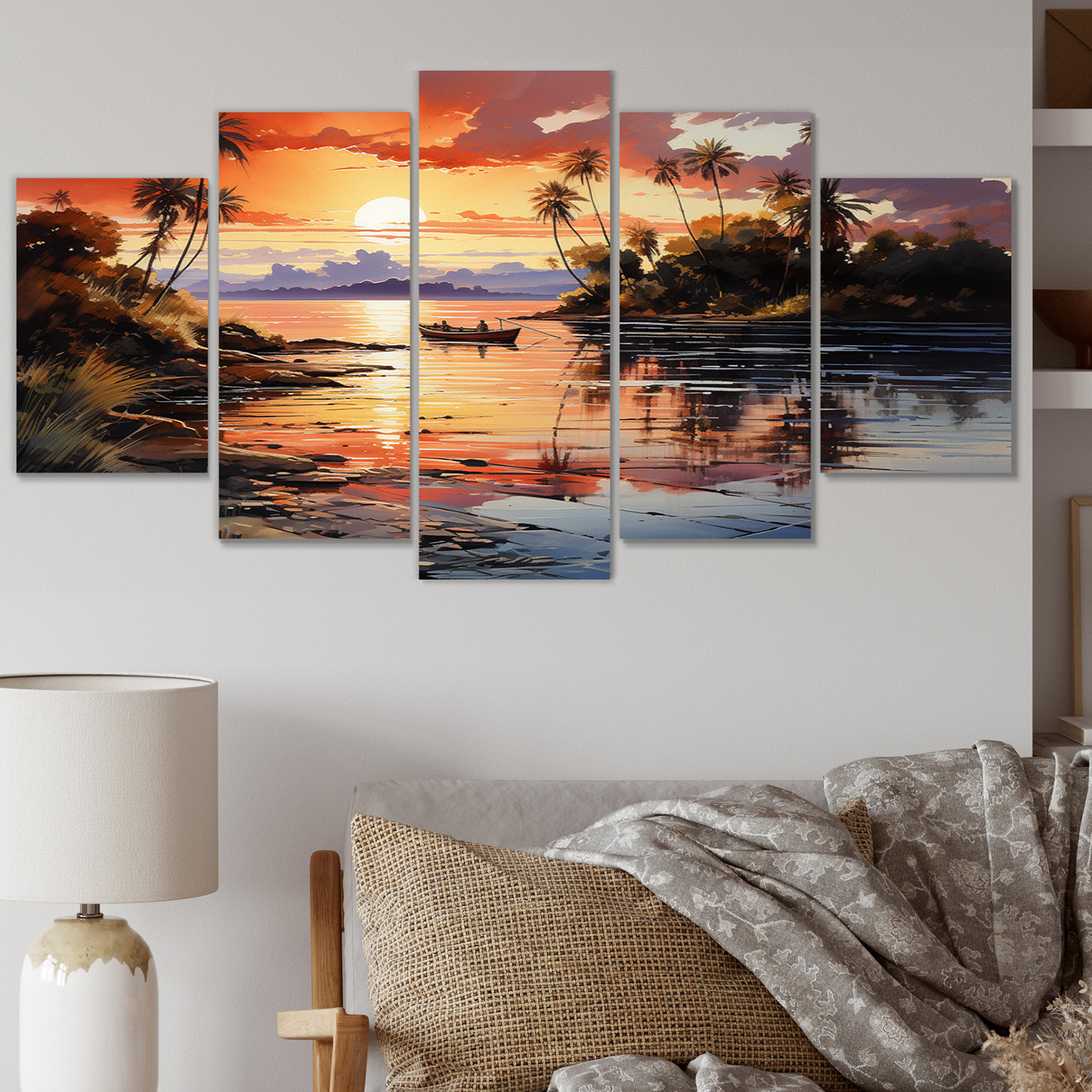 Design Art Dominican Sunrise over Saman - Nautical & Beach Metal Wall ...