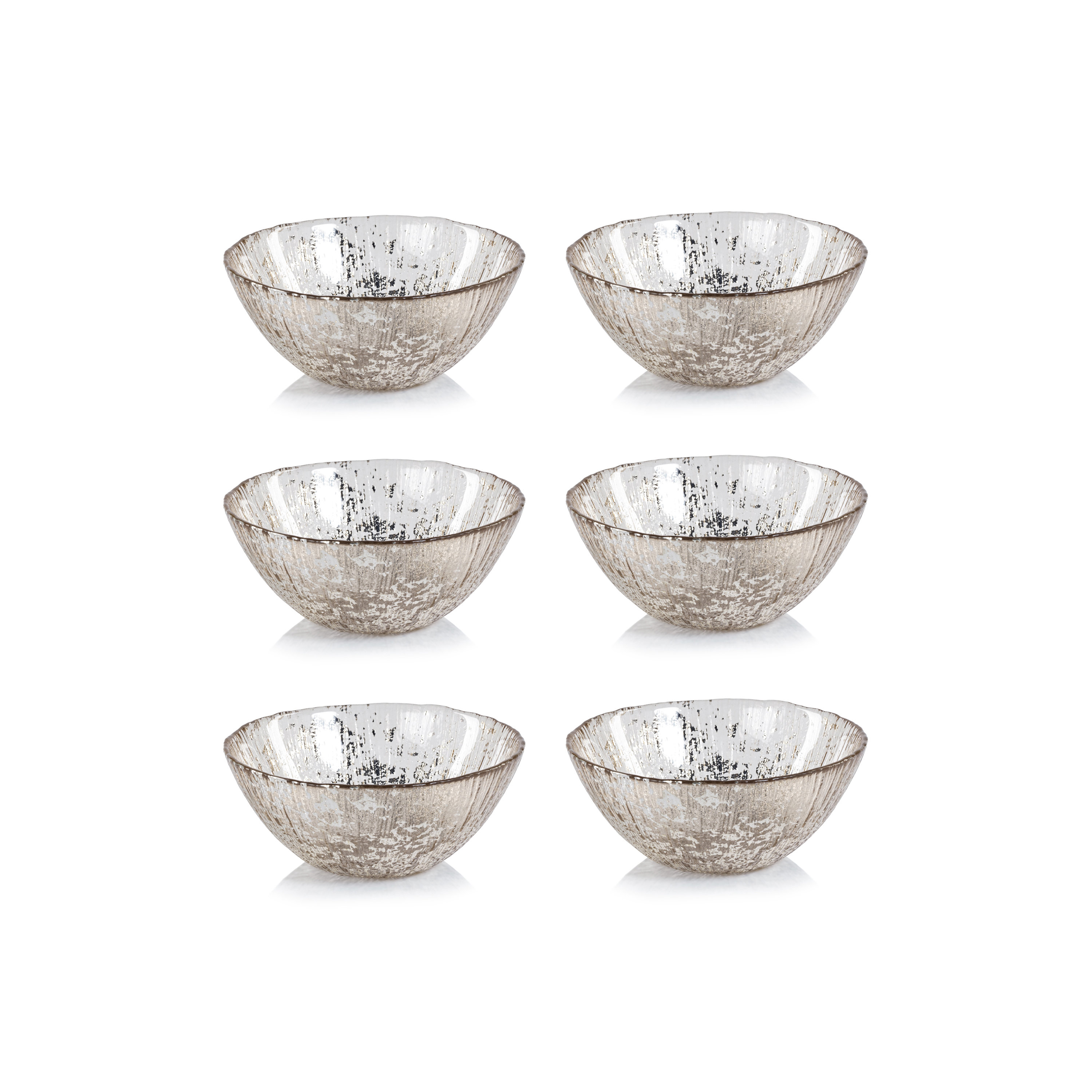 Zodax Chiara Fusion 6-Piece Set Deep Glass Serving Bowls | Wayfair