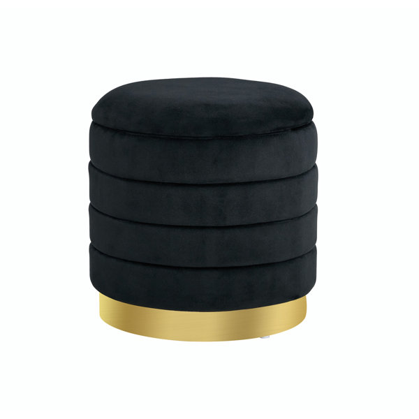 Mercer41 Uilani Velvet Ottoman - Wayfair Canada