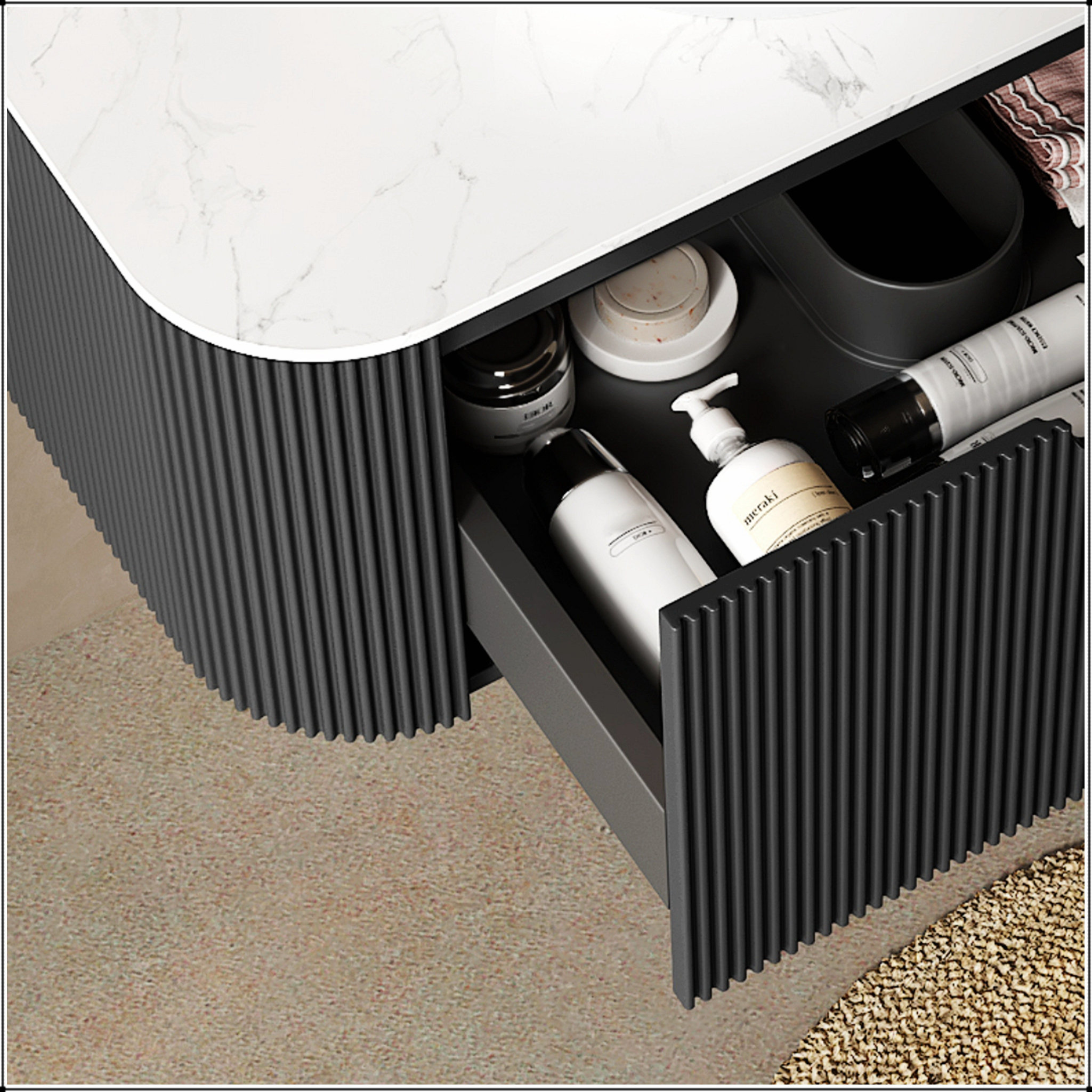 Ebern Designs Bathroom Vanity with Sink, Modern Wall-Mounted Floating ...