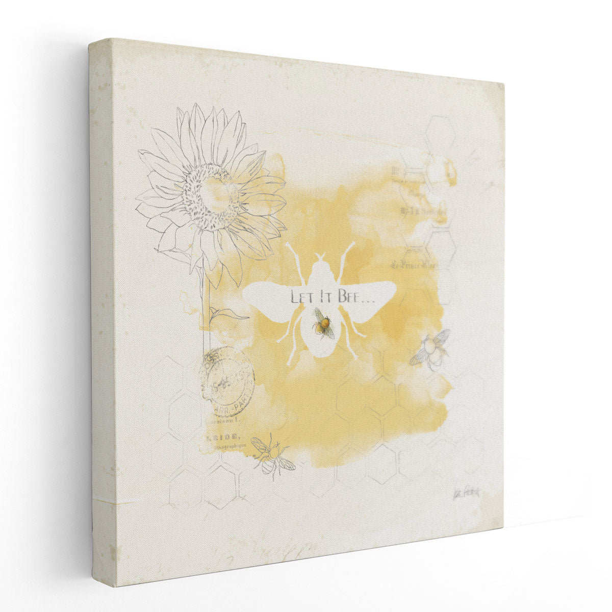 Rosalind Wheeler Bee And Bee VII Honeycomb - Canvas Print Wall Art ...