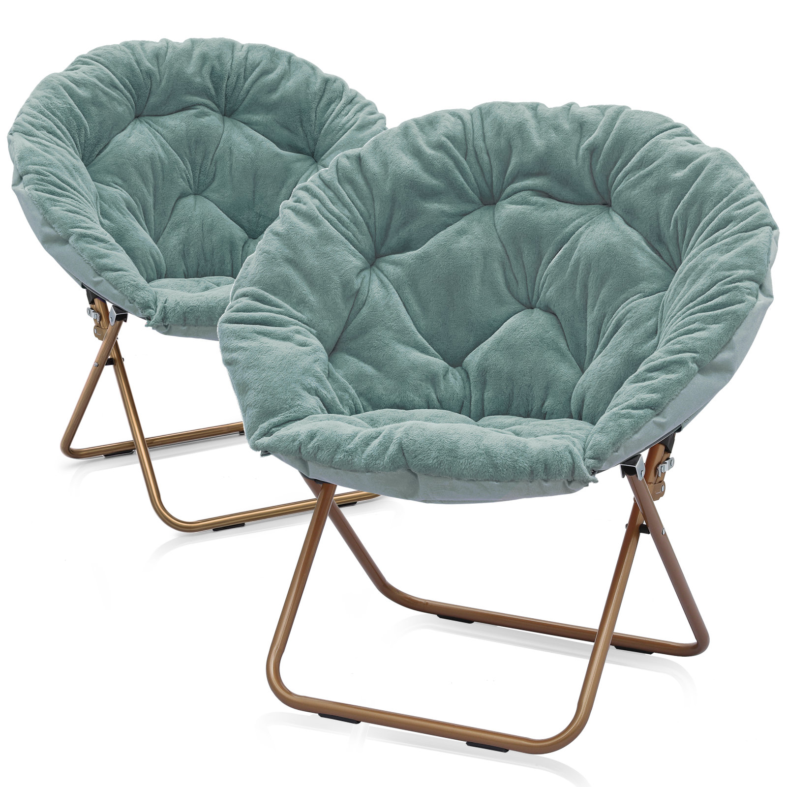 Wrought Studio™ Folding Saucer Chair Cozy 600D Oxford Fabric Lounge ...