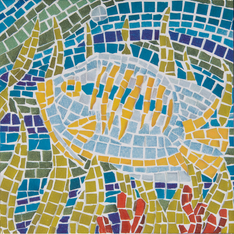 Imagine Tile, Inc. 8" x 8" Ceramic Decorative Accent Tile in Blue | Wayfair