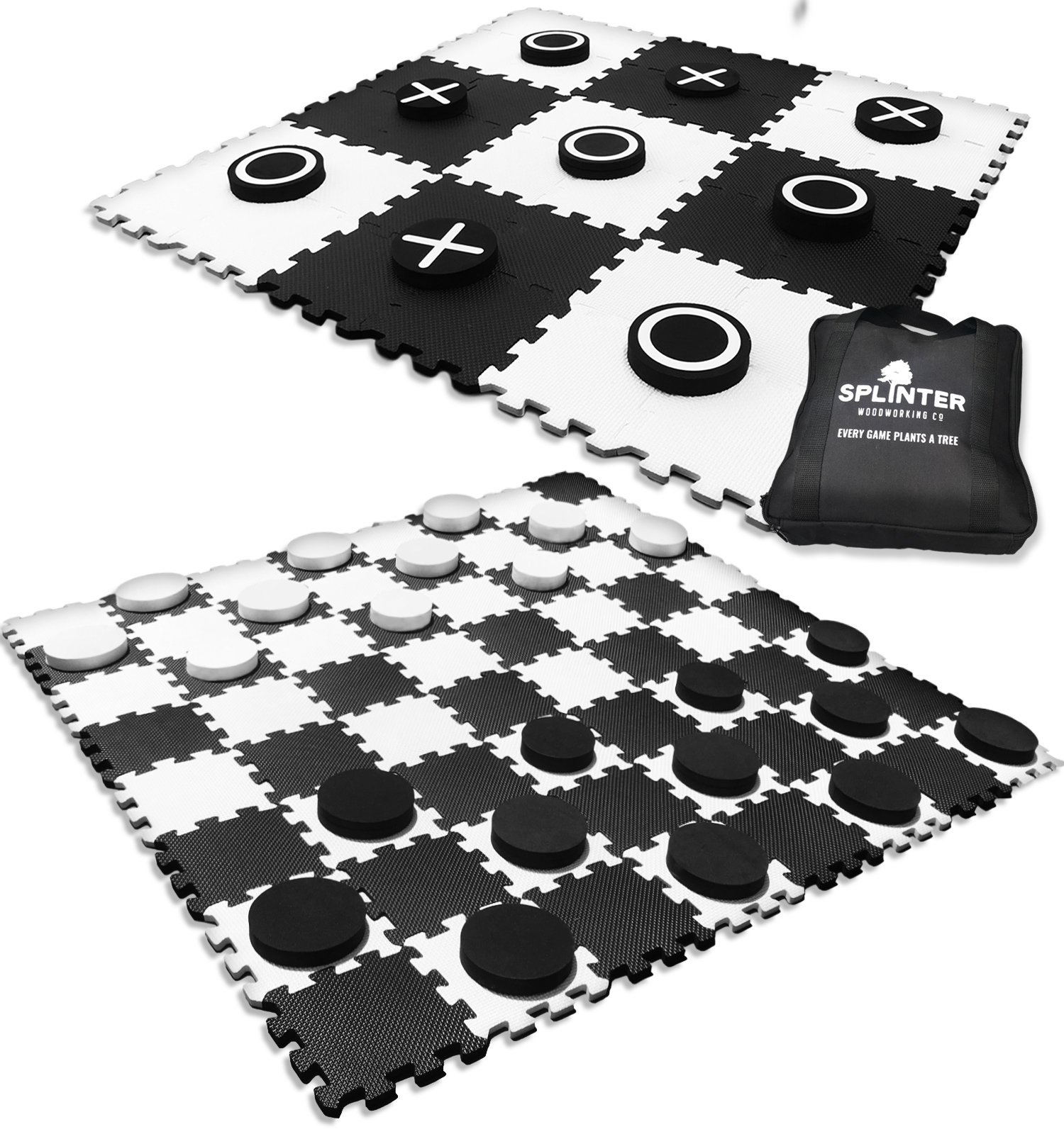 SWOOC 2-in-1 Premium Giant Checkers & Tic Tac Toe Game & Reviews | Wayfair