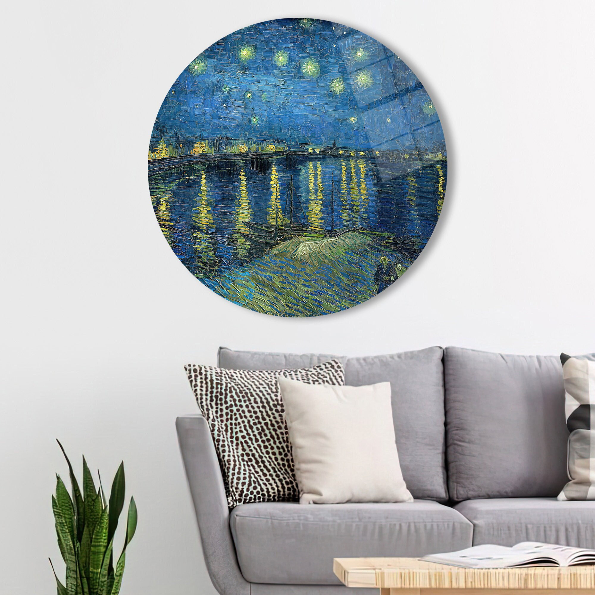 Rosecliff Heights Starry Night Over The Rhone Tempered Glass Wall Art ...
