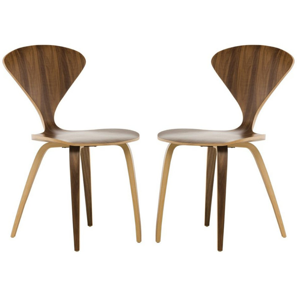 Corrigan Studio® Walnut Dining Chair Made Of Plywood | Wayfair