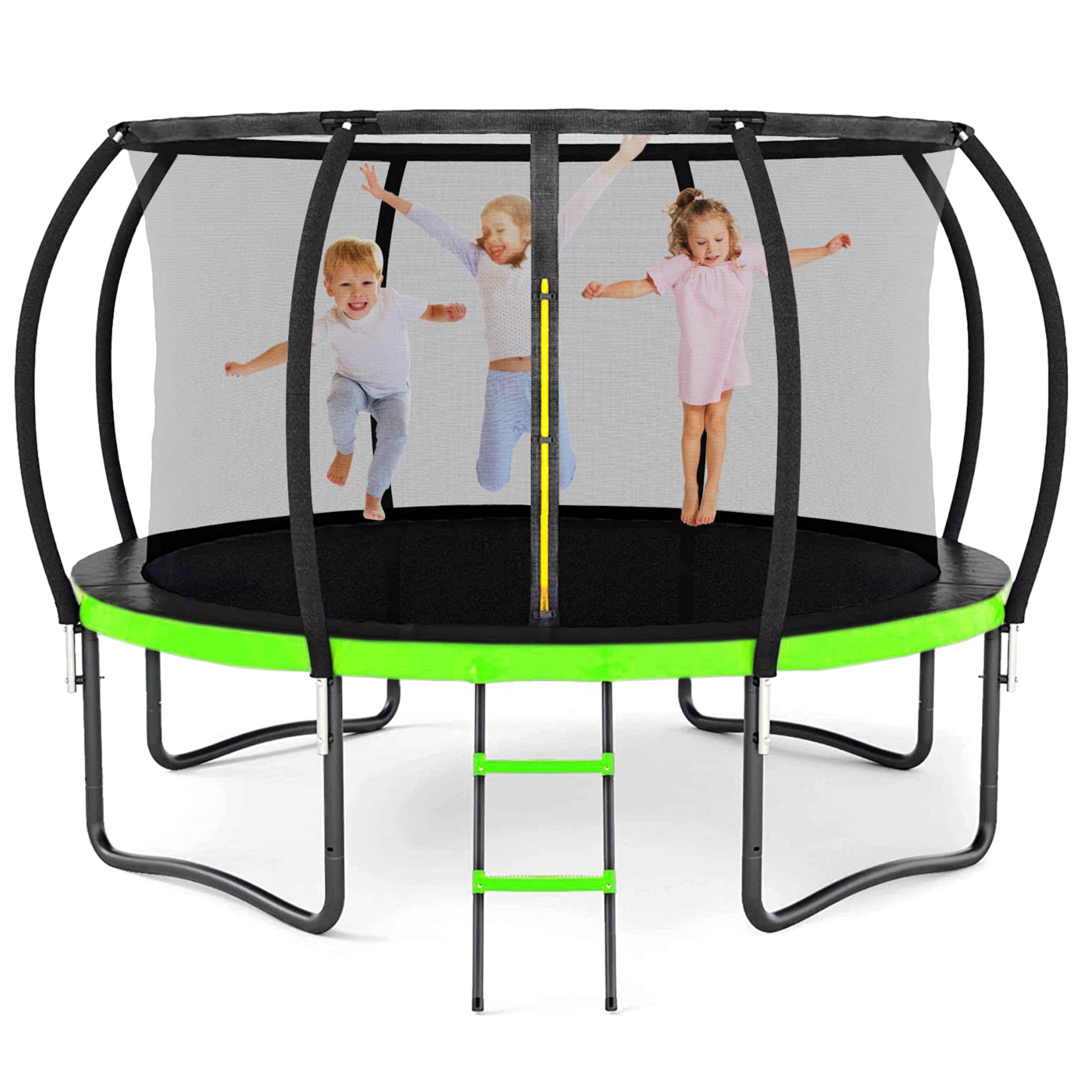 Creationstry Outdoor Big Trampoline Inner Safety Enclosure Net, Ladder ...