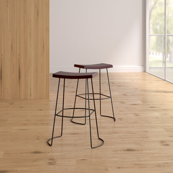 17 Stories Gernold Solid Wood Stool & Reviews | Wayfair