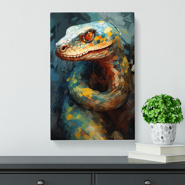 Marlow Home Co. Python Gestural - Wrapped Canvas Art Prints | Wayfair.co.uk