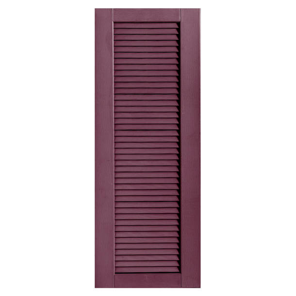 Alpha Shutters Straight Top Full-style Open Louver Shutters Pair ...