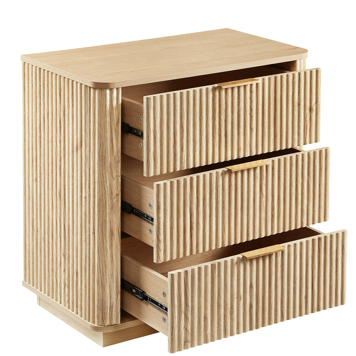 Hokku Designs 3 Drawers Drasser 2PCS, 27.6'' Wide Modern Chest Of ...