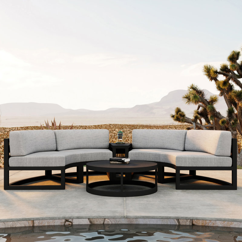 Joss & Main Bergeron 4 - Person Outdoor Seating Group with Cushions ...